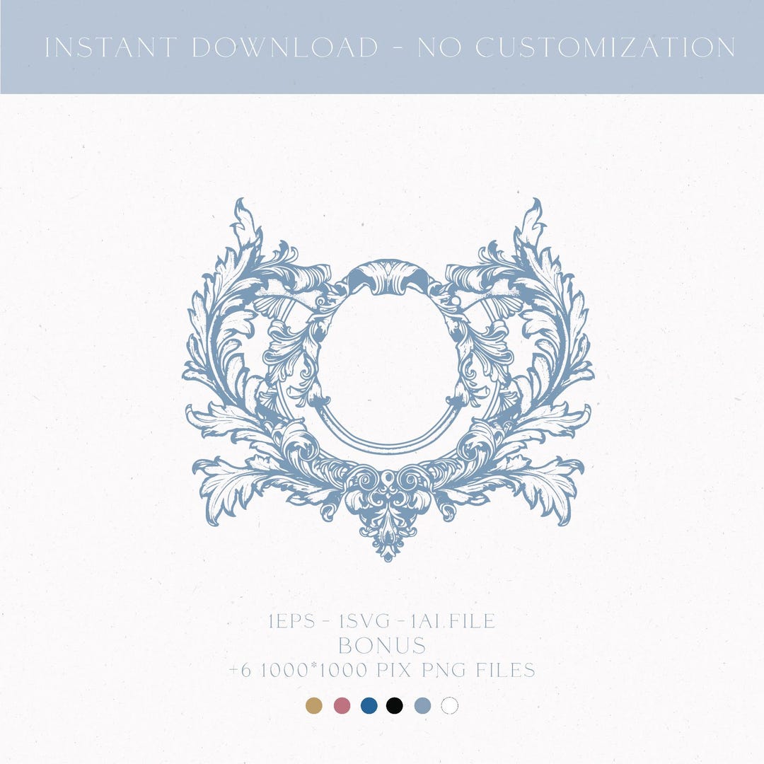 Vintage Wedding Crest Monogram, Bespoke Logo Design (digital Download ...
