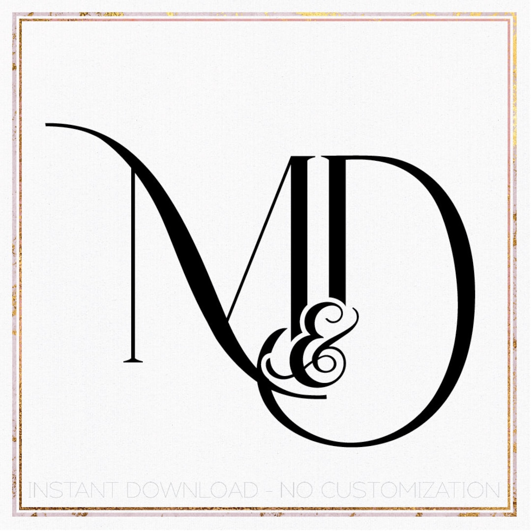 Wedding Monogram Initials, Wedding Logo, Wedding Monogram, MD, DM ...
