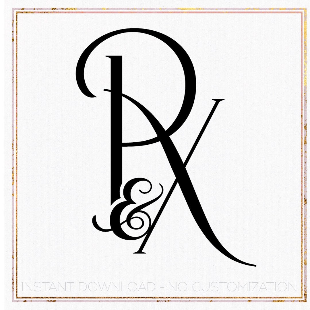 Modern Wedding Monogram, Premade Logo Design, Wedding Couple Logo ...