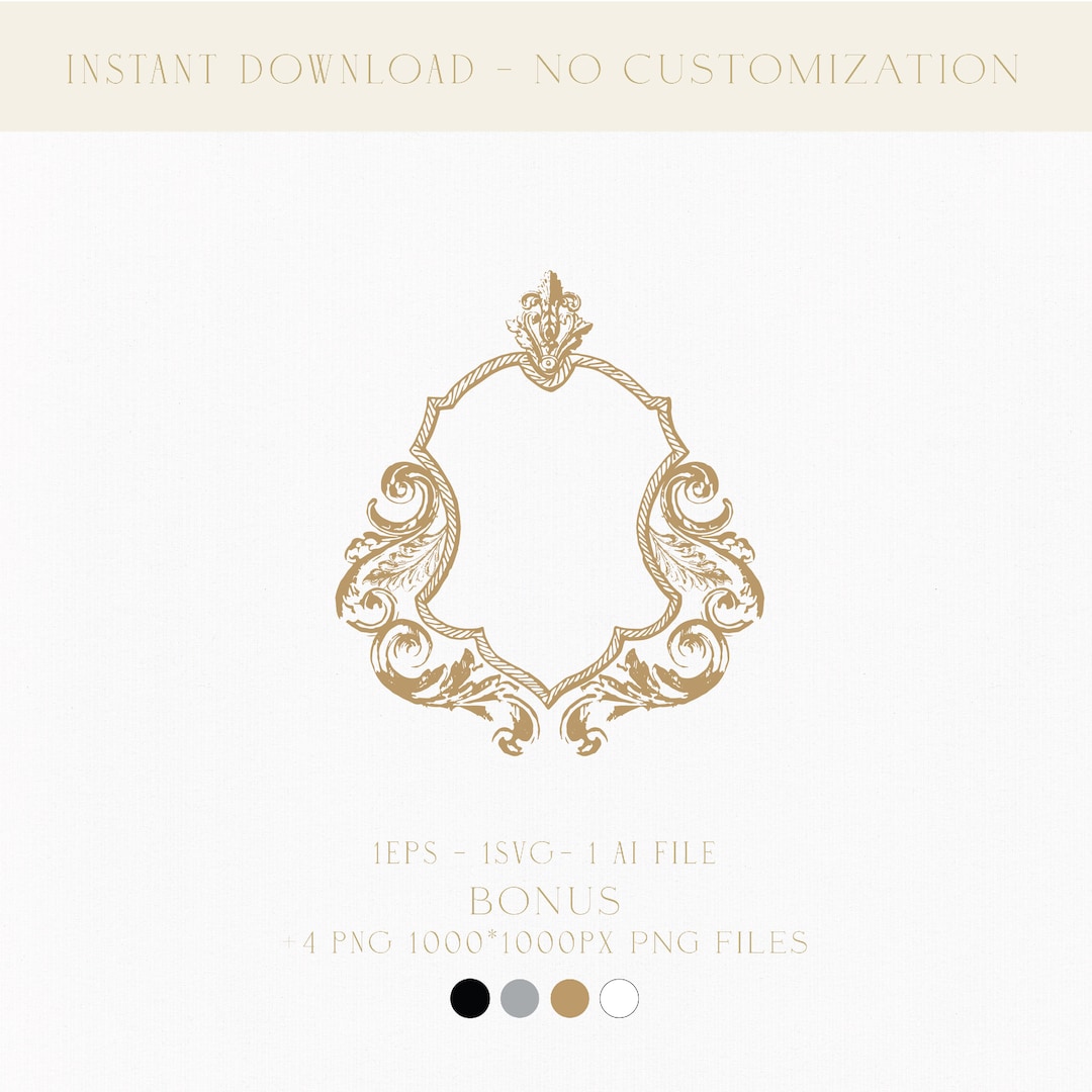 Vintage Monogram Wedding Crest, Wedding Crest Template Antiqued ...