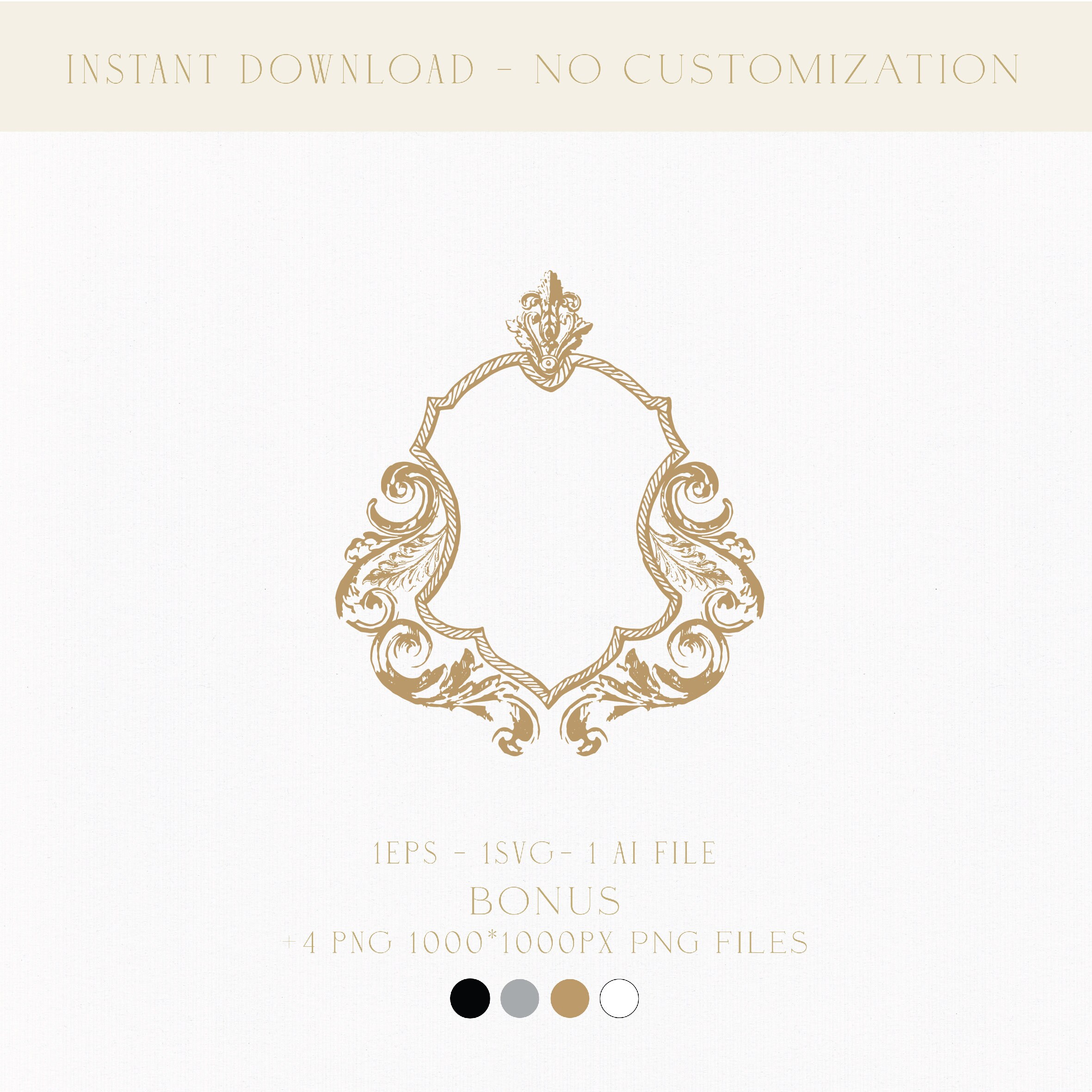 Vintage Monogram Wedding Crest, Wedding Crest Template Antiqued ...