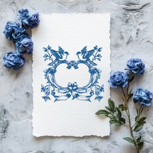 Wedding Crest Monogram, Wedding Crest, Vintage Monogram With Doves and ...