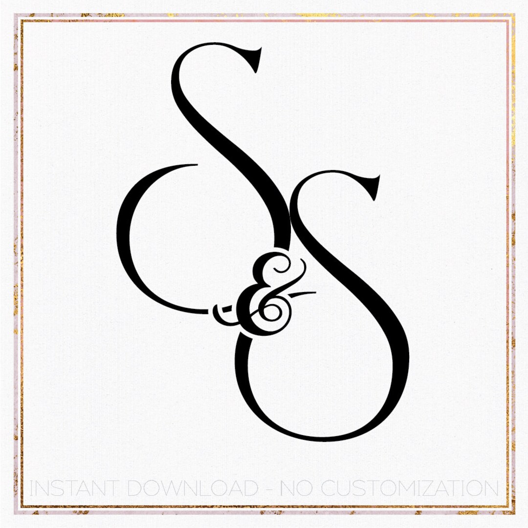 Modern Wedding Logo Monogram, Stylish Wedding Couple Logo, Minimalist ...