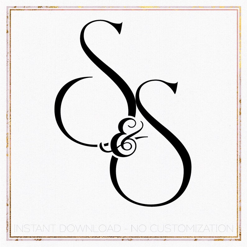 Modern Wedding Logo Monogram, Stylish Wedding Couple Logo, Minimalist ...