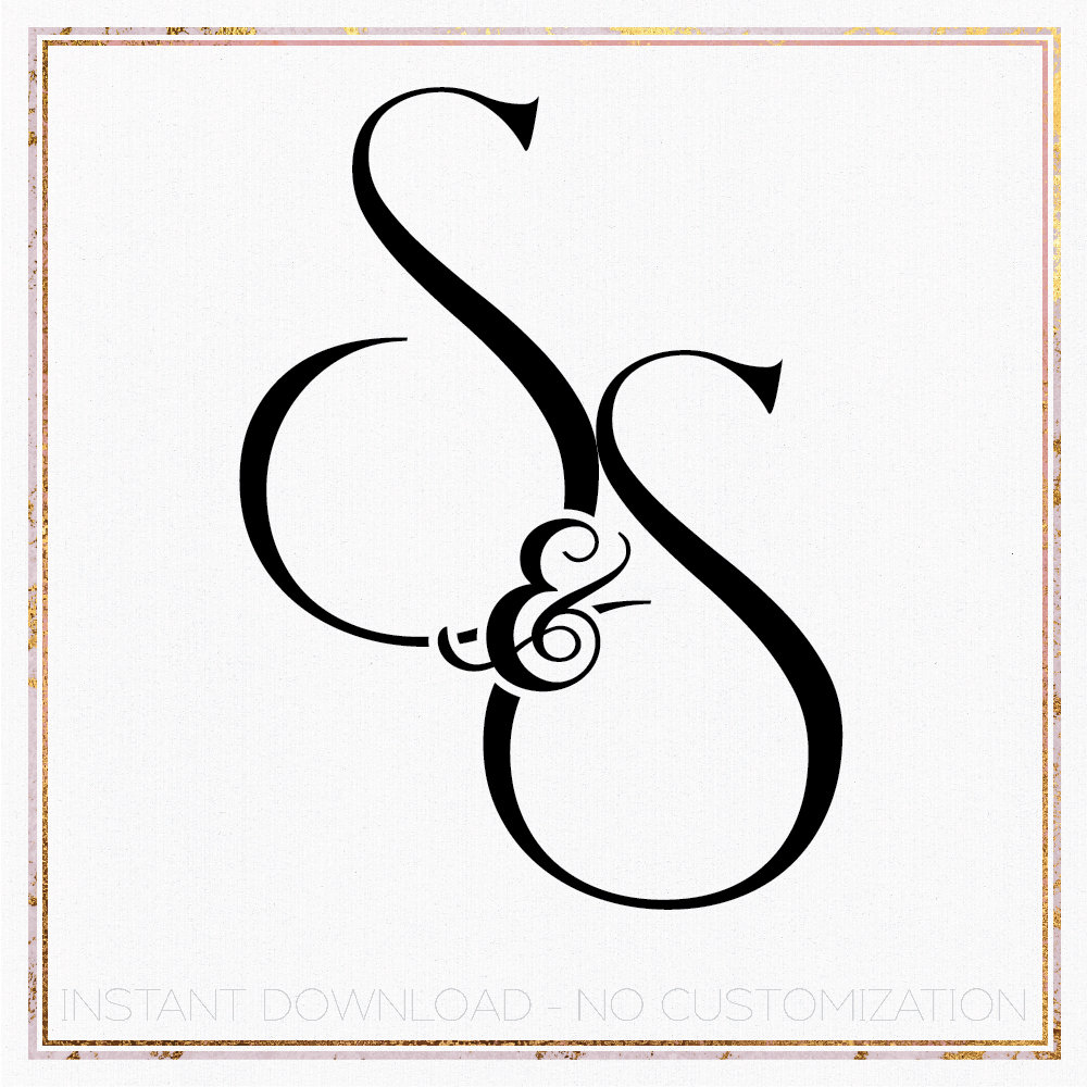 Modern Wedding Logo Monogram, Stylish Wedding Couple Logo, Minimalist ...