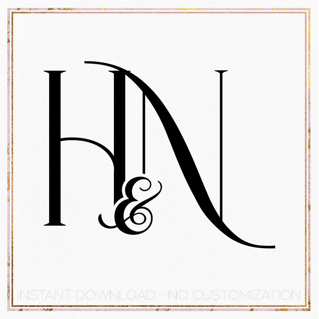 Minimalist Wedding Logo, Couples Initials Monogram, Wedding Monogram ...