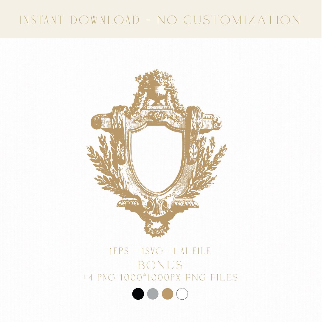 Antique Wedding Monogram Frame, Digital Download - Etsy