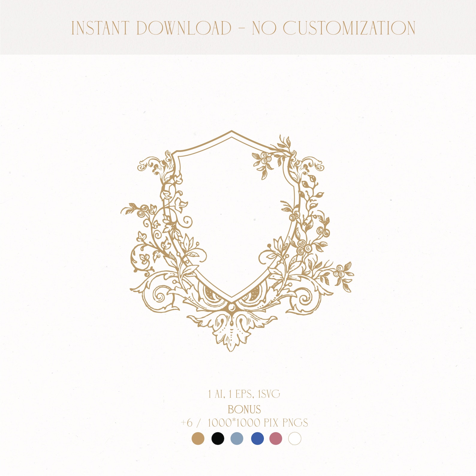 Crests, Wedding Crests, Vintage Wedding Crest,delicate Crest Clipart ...