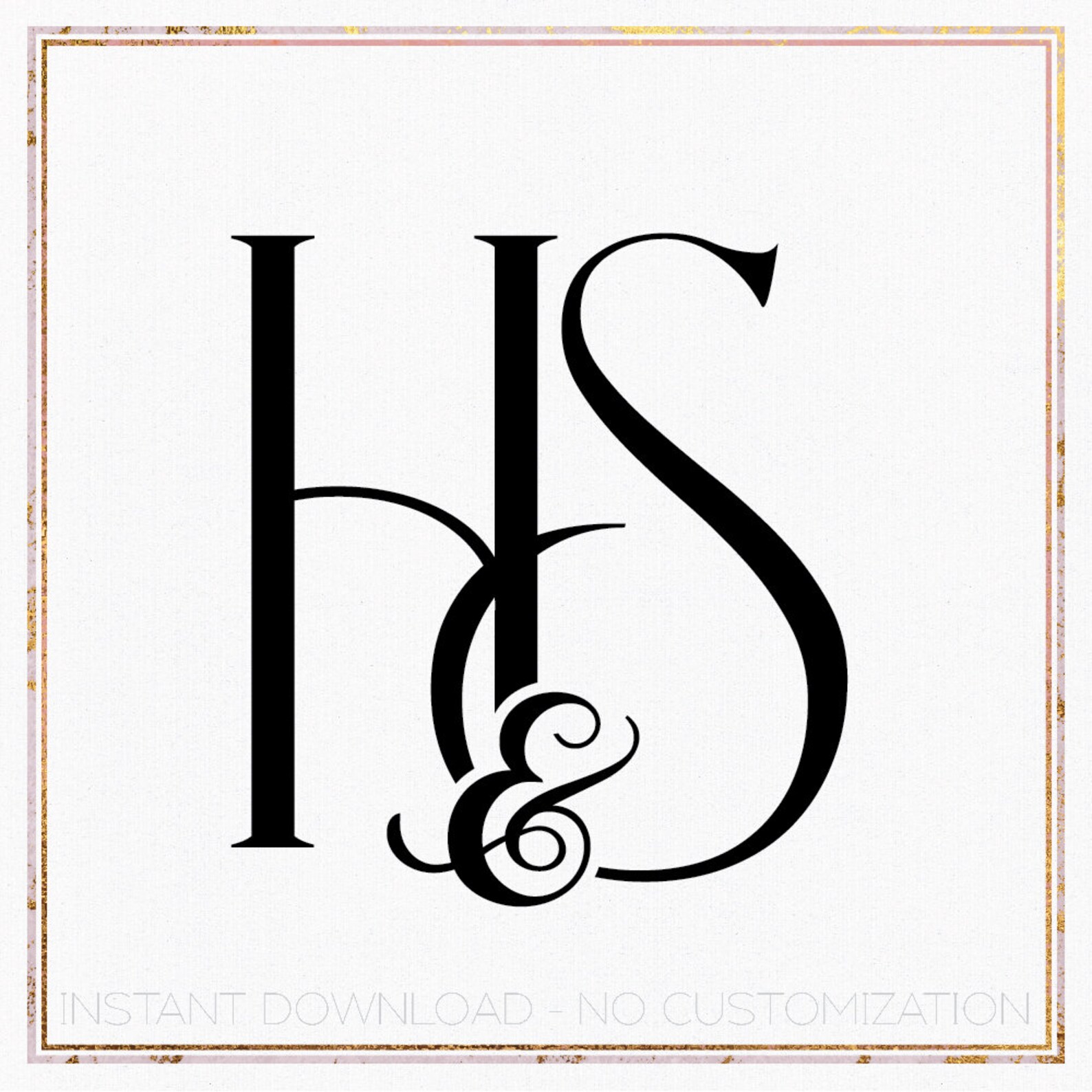 Modern Wedding Monogram, Premade Logo Design, Wedding Couple Logo ...