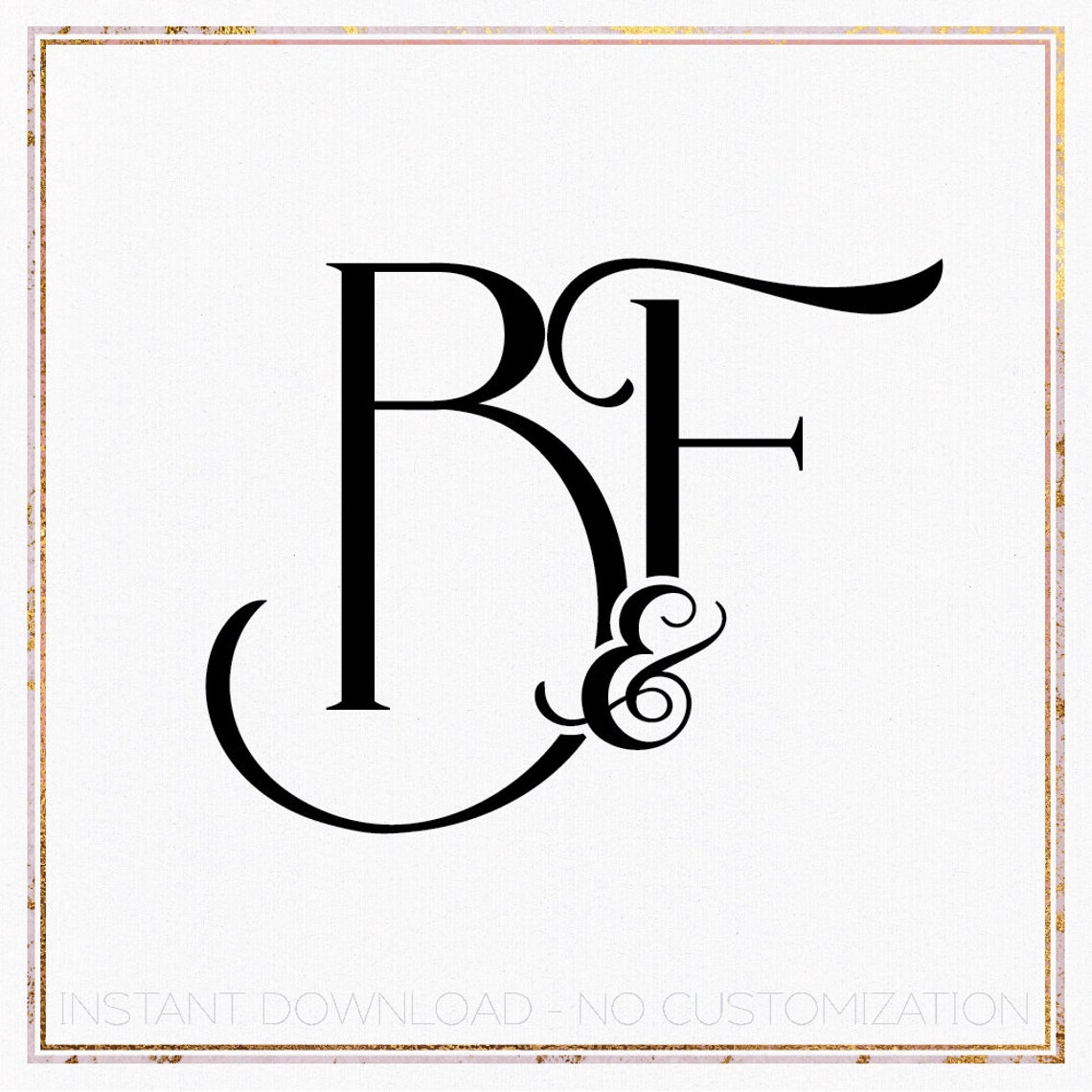 Modern Wedding Monogram, Premade Logo Design, Wedding Couple Logo ...