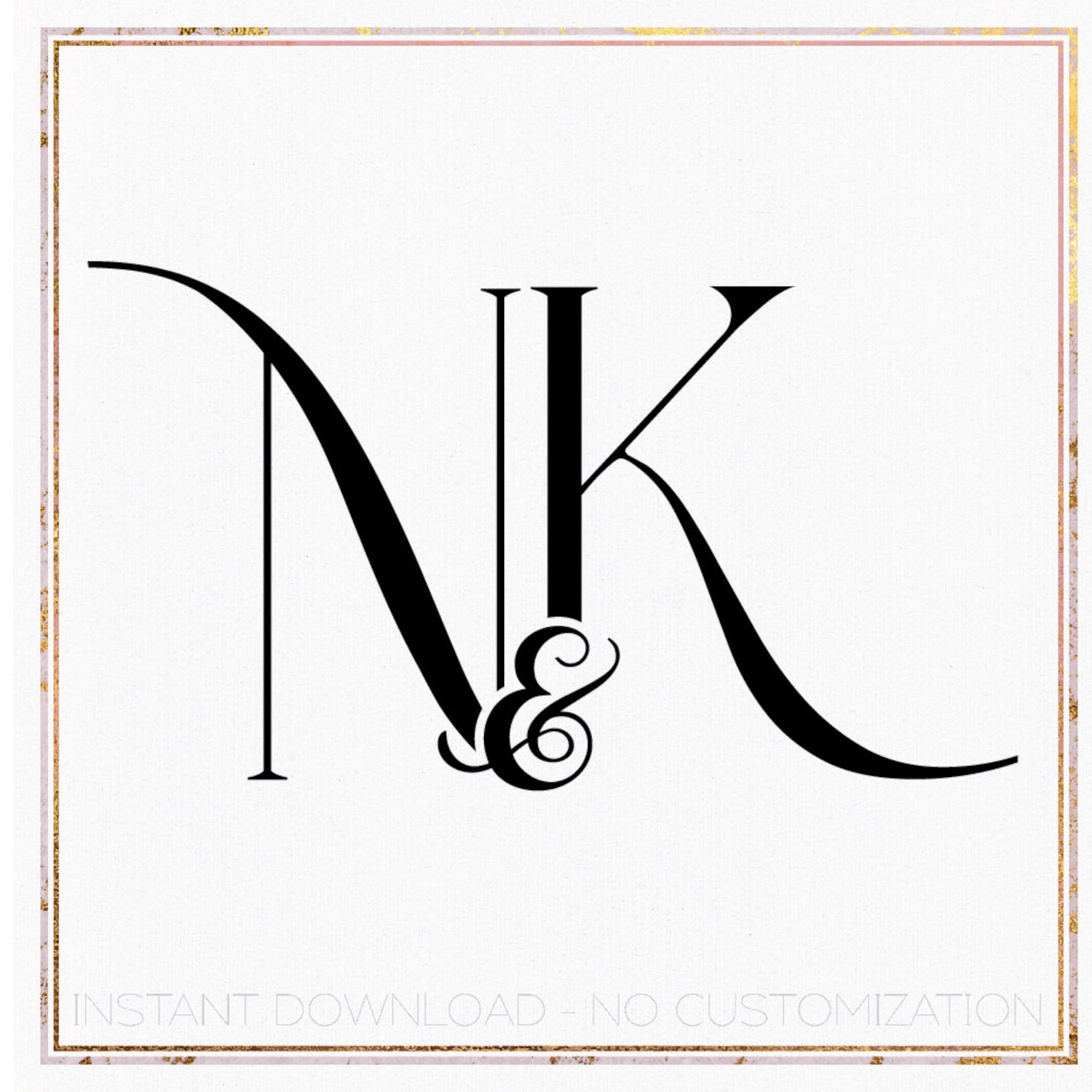 Wedding Monogram Initials, Wedding Logo, Wedding Monogram, NK , KN - Etsy