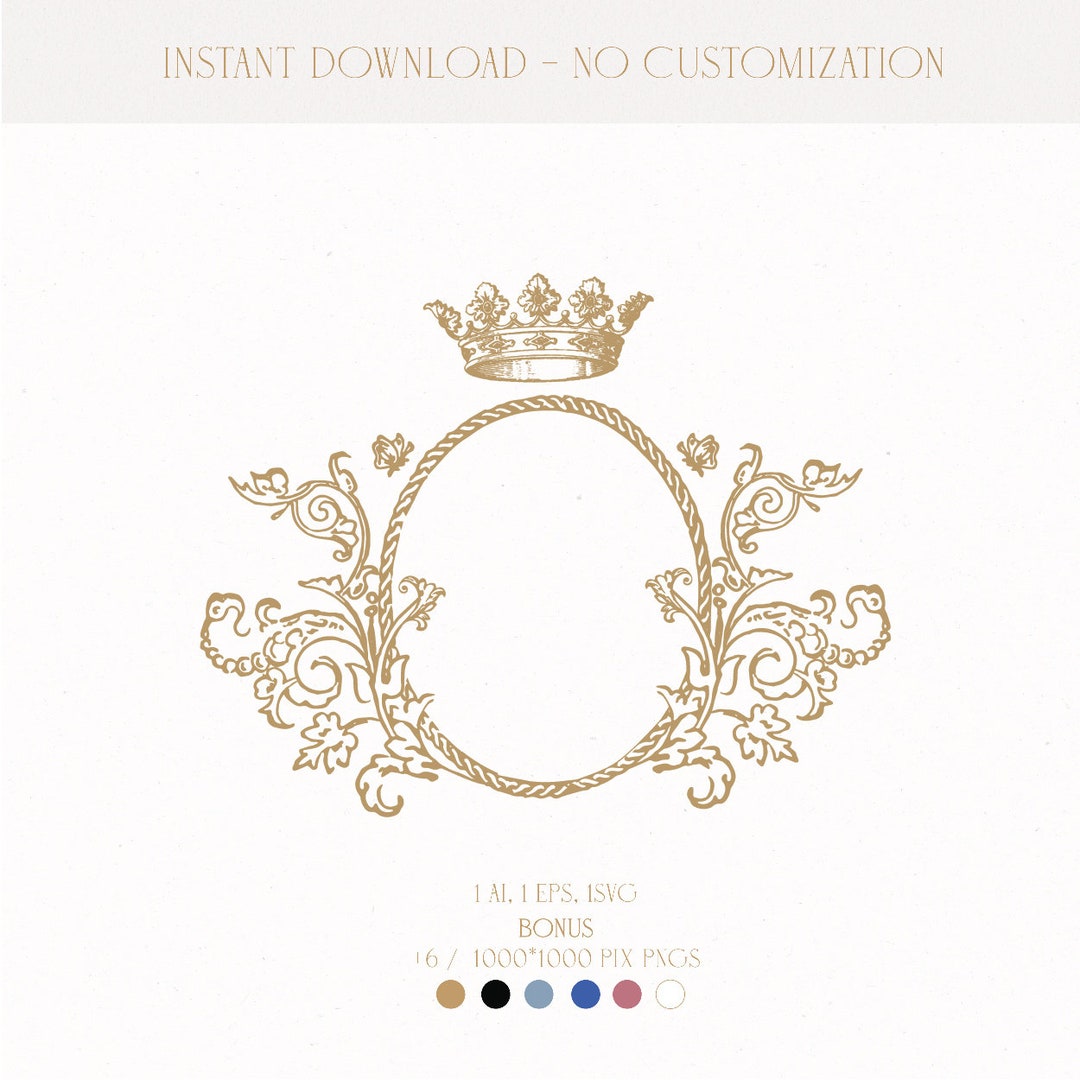 Royal Wedding Monogram, Wedding Stamp, Wedding Badge, Luxury Wedding ...