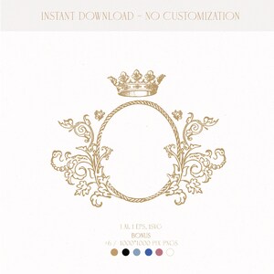 Royal Wedding Monogram, Wedding Stamp, Wedding Badge, Luxury Wedding ...