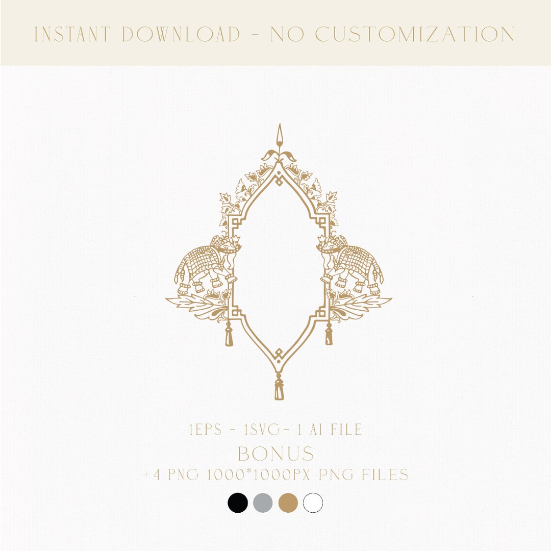 Indian Wedding Crest for Personalized Stationary and Unique Wedding ...