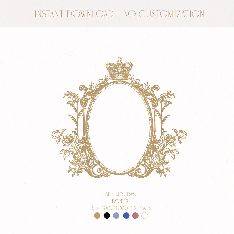 Royal Wedding Logo Classic Luxe Wedding Crest Wedding - Etsy