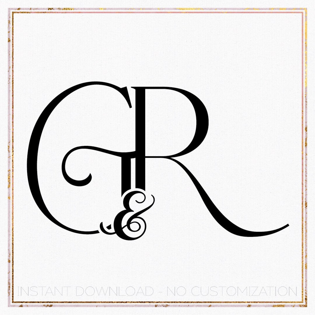 Modern Wedding Monogram, Premade Logo Design, Wedding Couple Logo ...