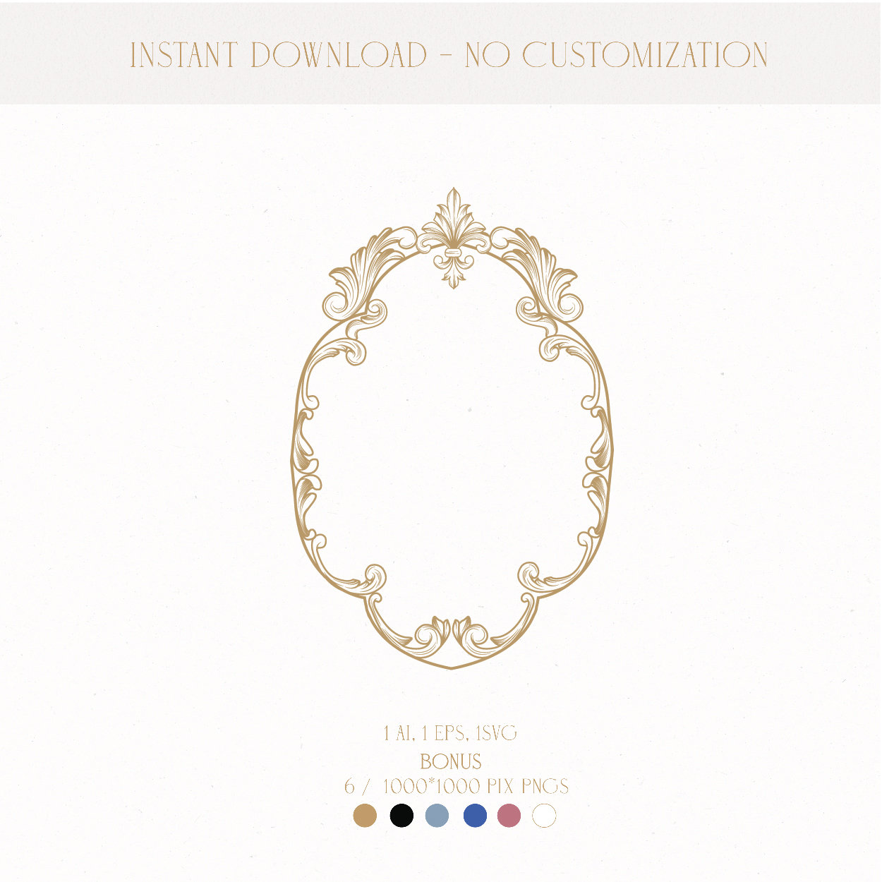 Classic Wedding Monogram Crest SVG - Floral Frame Decorative Wedding ...