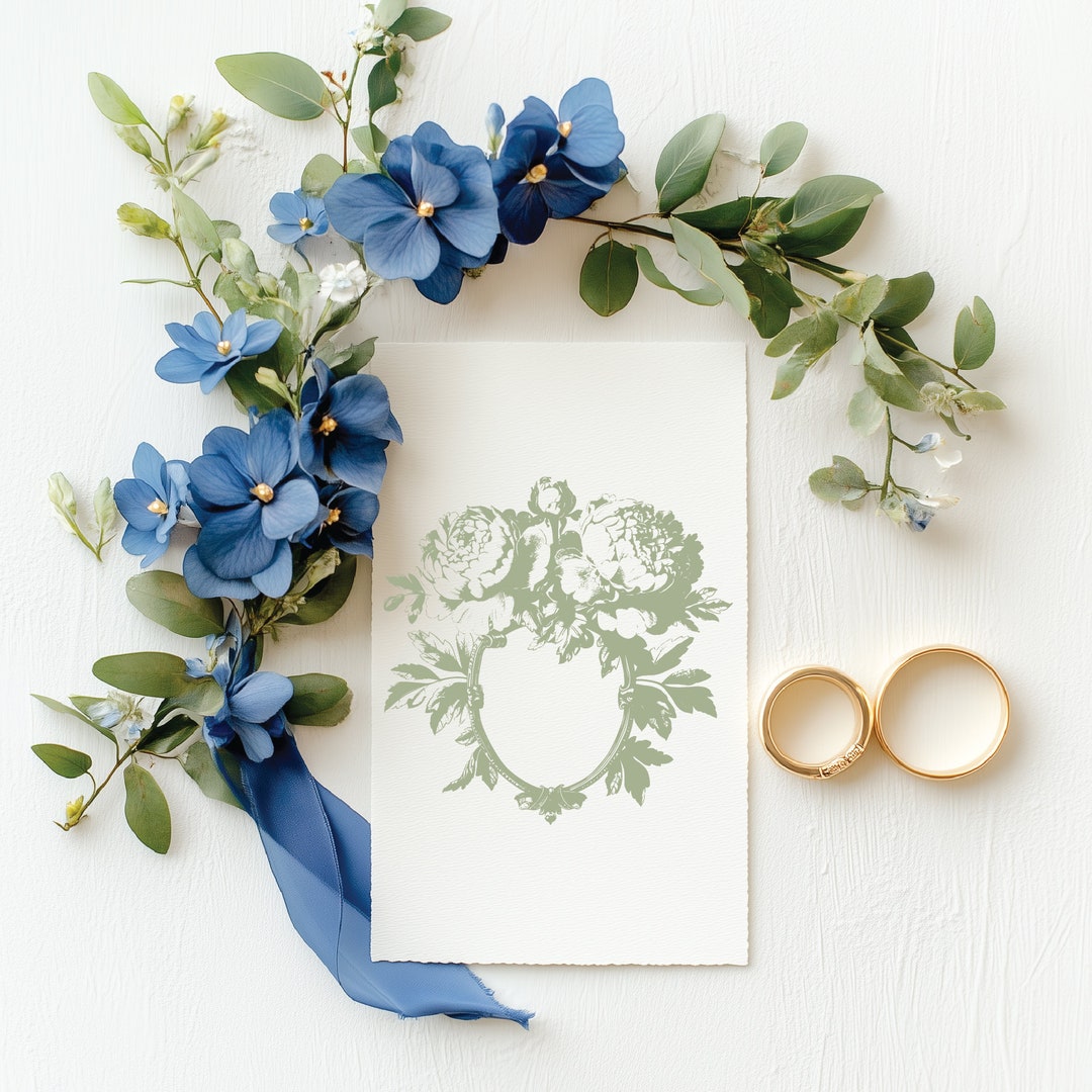 Wedding Monogram Digital Download, Vintage Wedding Crest, Monogram Svg ...