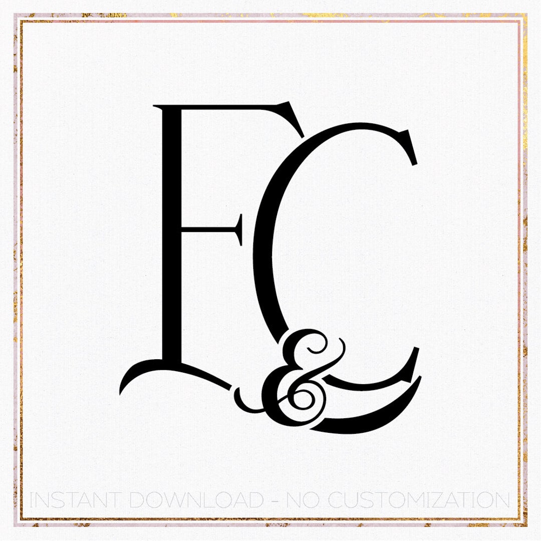 Minimalist Wedding Monogram Logo, Initial EC CE (digital Download) - Etsy