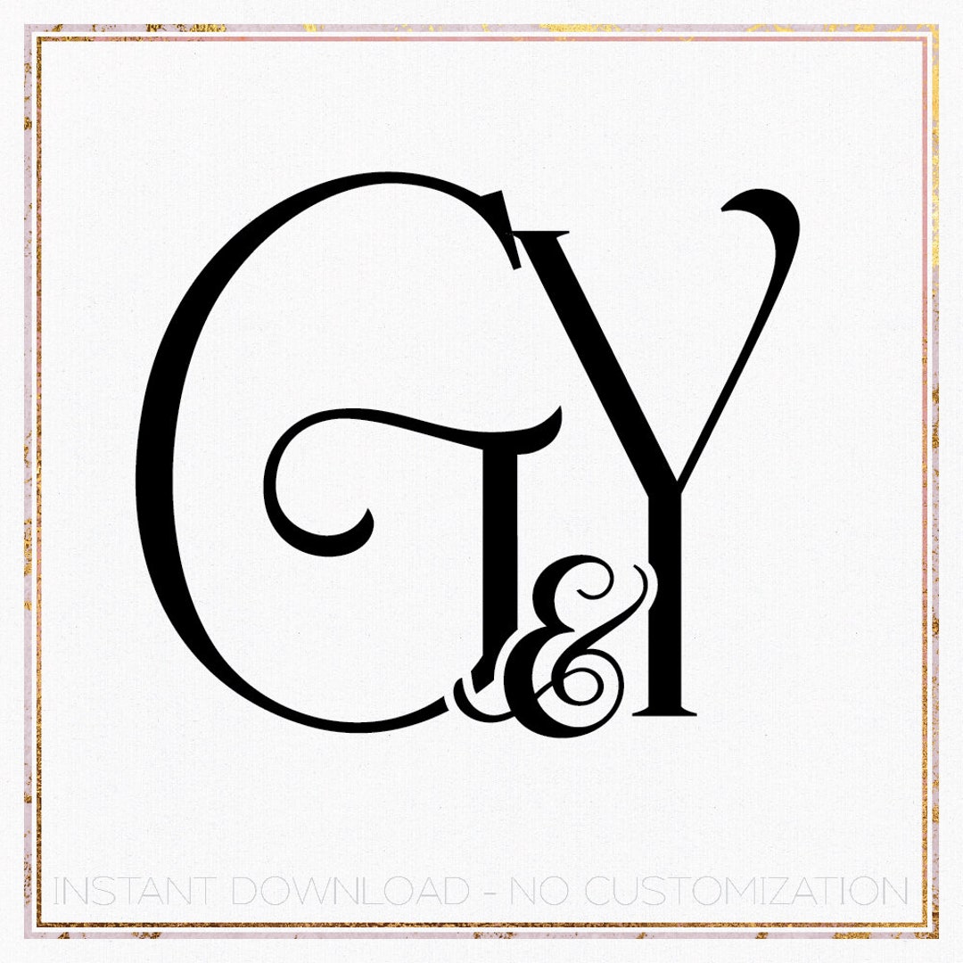 Minimalist Wedding Logo, Couples Initials Monogram, Wedding Monogram ...