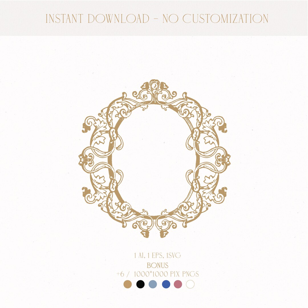 Vintage Frame Printable, Digital Download, Clip Art Antique Frame, DIY ...