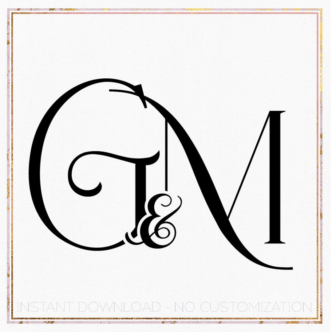 Minimalist Wedding Logo, Couples Initials Monogram, Wedding Monogram ...