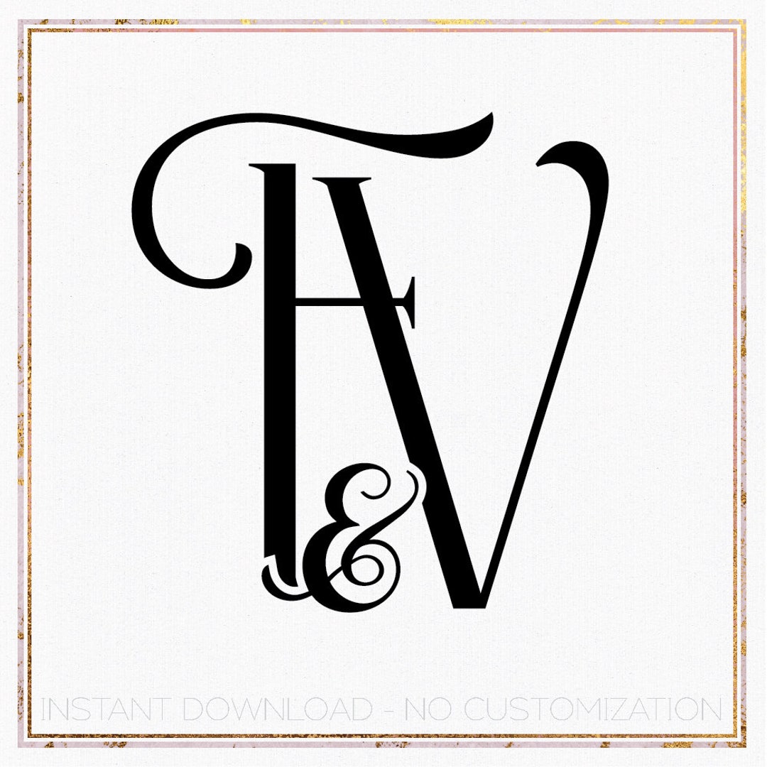 Minimalist Wedding Logo, Couples Initials Monogram, Wedding Monogram ...