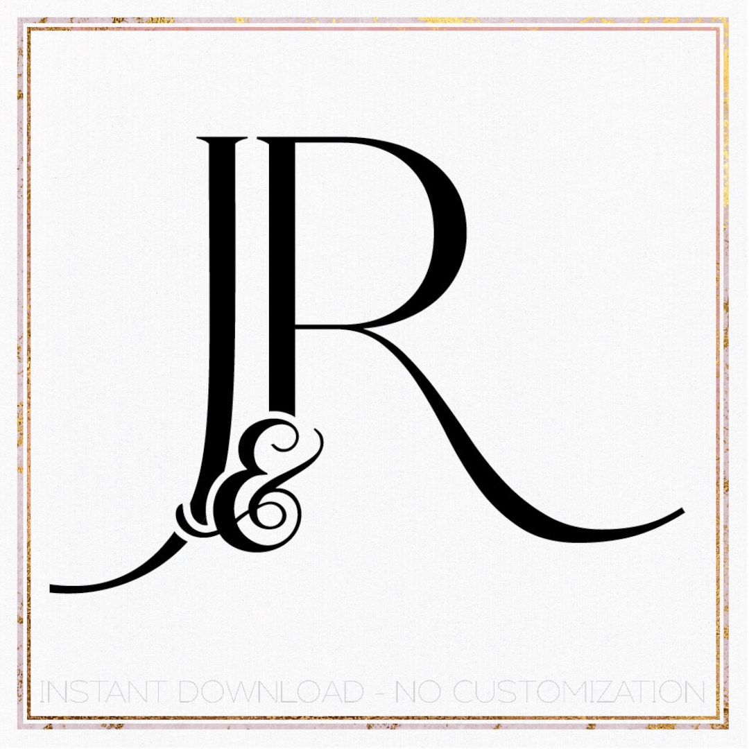 Modern Wedding Monogram, Premade Logo Design, Wedding Couple Logo ...