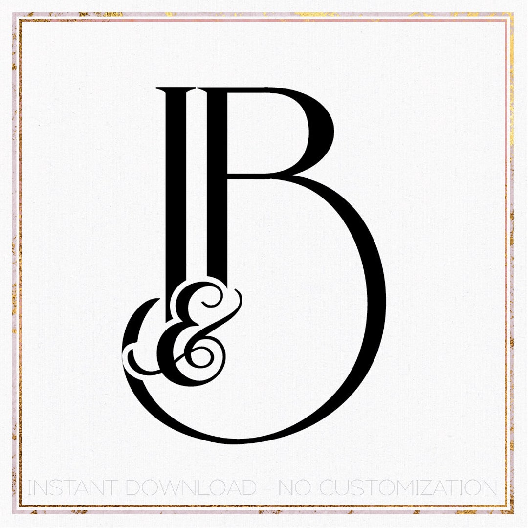 Modern Wedding Monogram, Premade Logo Design, Wedding Couple Logo ...