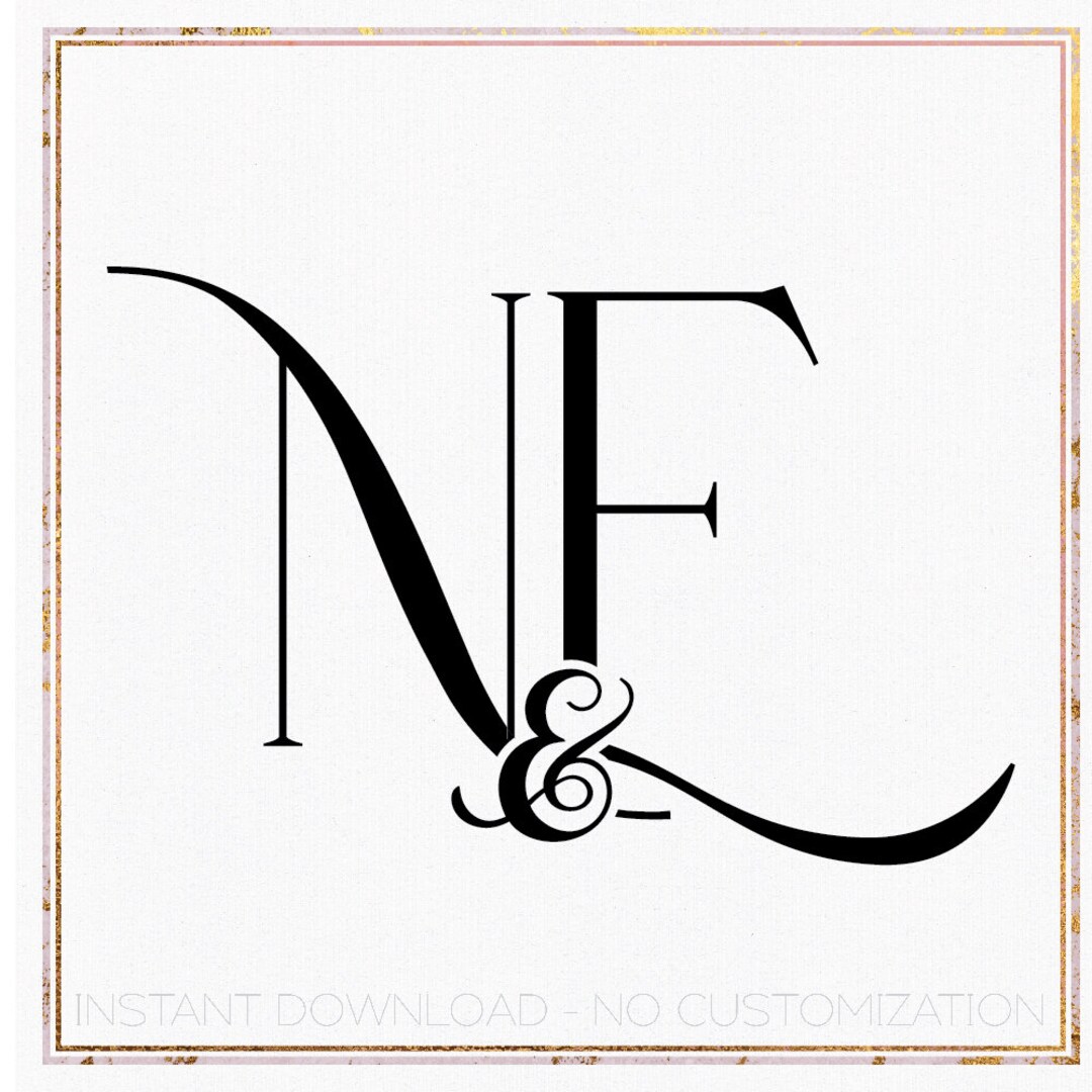 Minimalist Logo Design for Acrylic Wedding Sign and Vinyl Decal ...