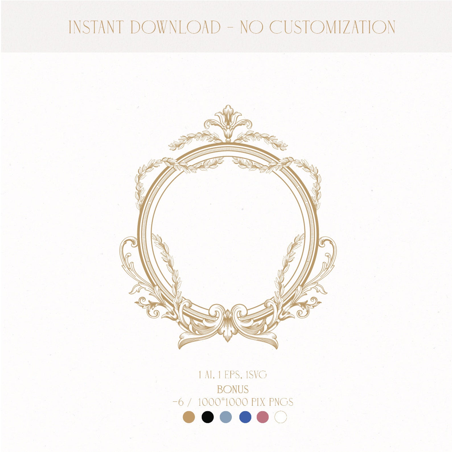 Elegant, Classic Gold Wedding Logo Design Template, Vintage Wedding ...