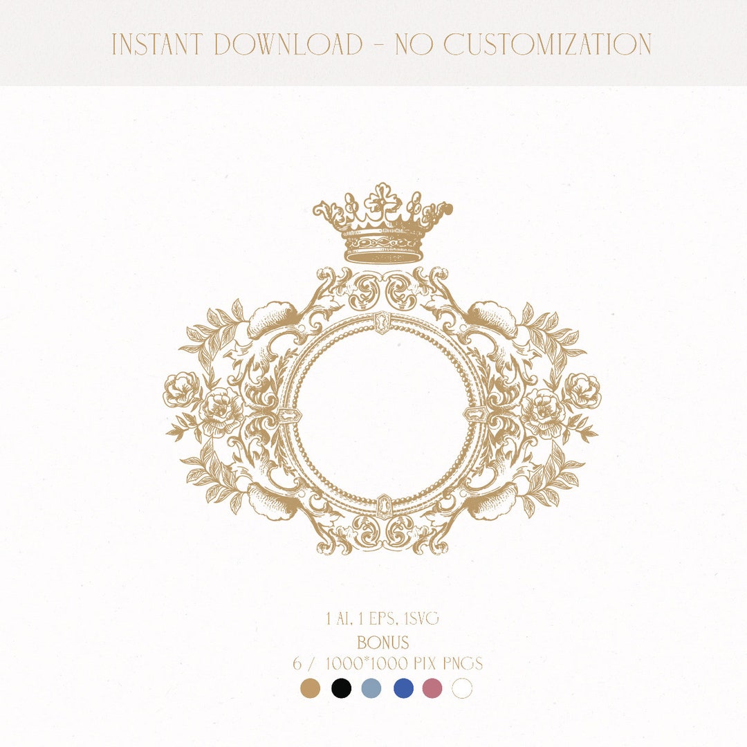 Royal Vintage Wedding Monogram Digital Download, Unique Wedding ...