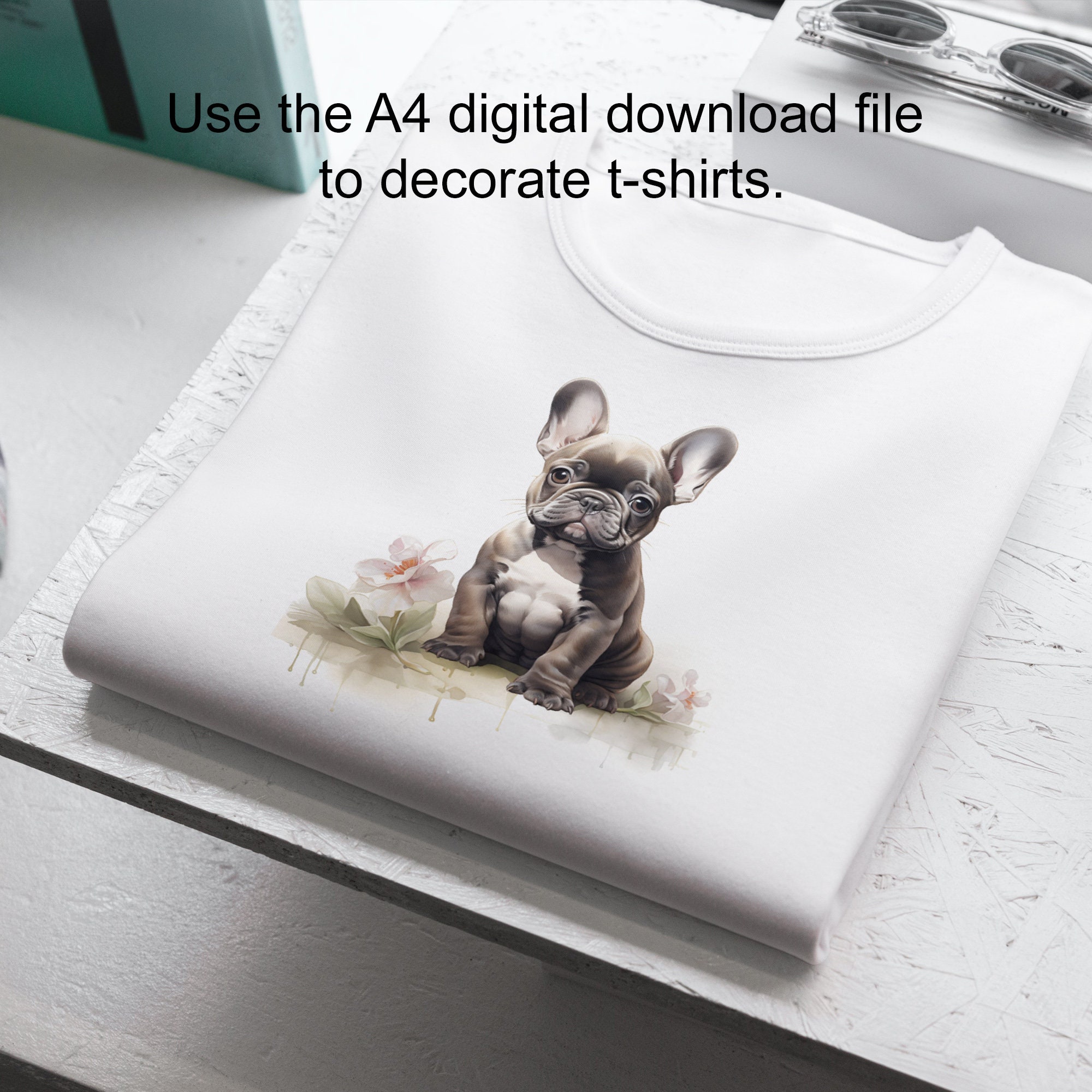French Bulldog, A4 Digital File, Instant Download. Cute Puppy, Great ...