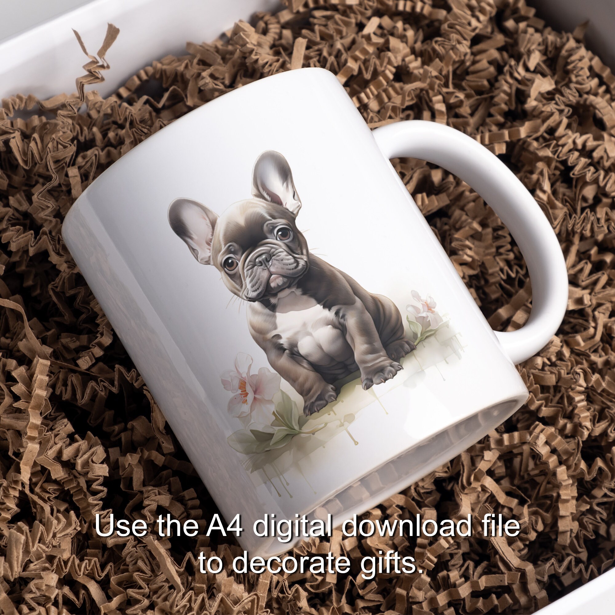 French Bulldog, A4 Digital File, Instant Download. Cute Puppy, Great ...