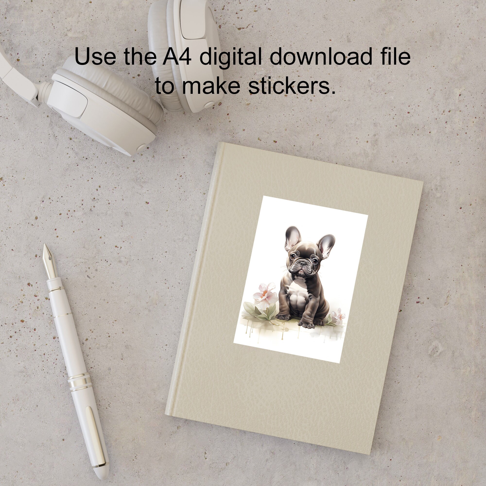 French Bulldog, A4 Digital File, Instant Download. Cute Puppy, Great ...