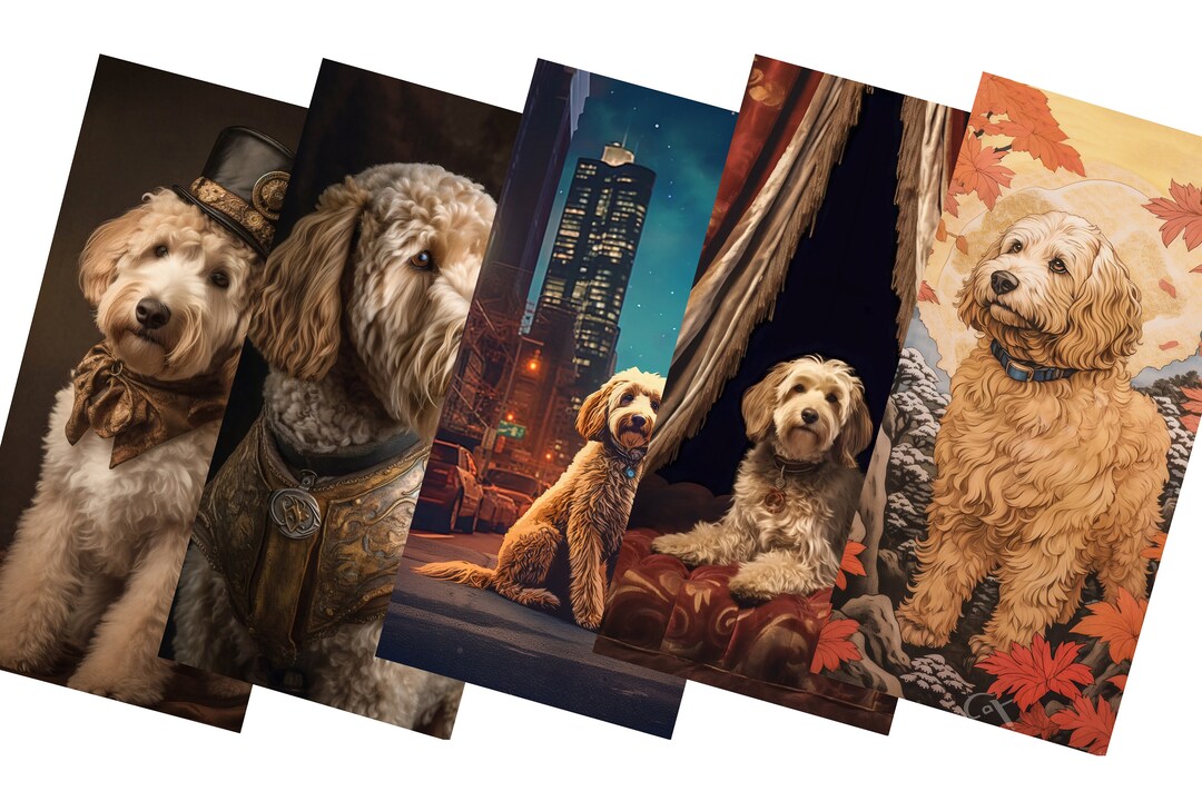 5 Golden Doodle Lock Screen Images for Mobile Phones. Instant - Etsy