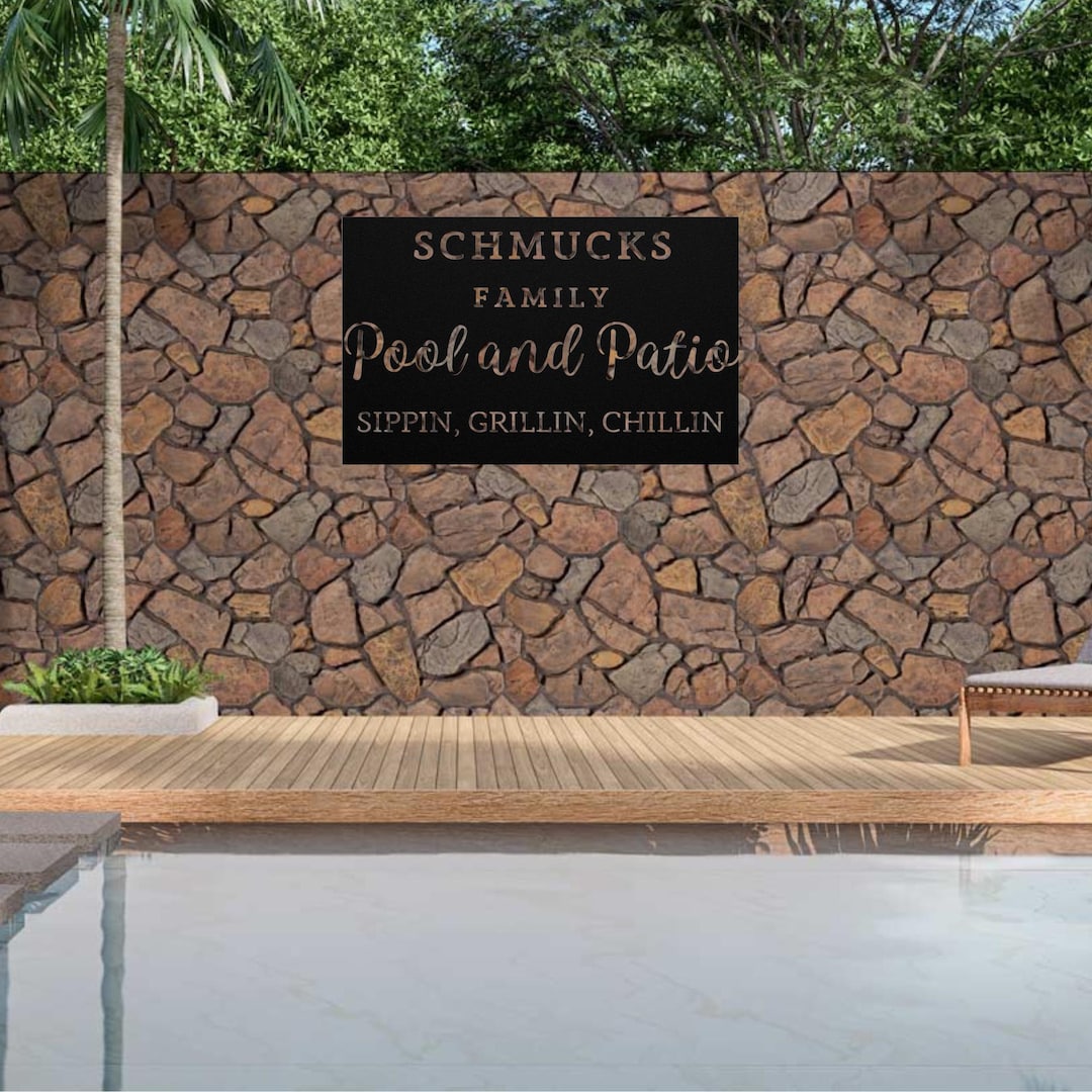 Pool Sign, Custom Pool Sign, Personalized Pool, Outdoor Pool Sign, Pool ...