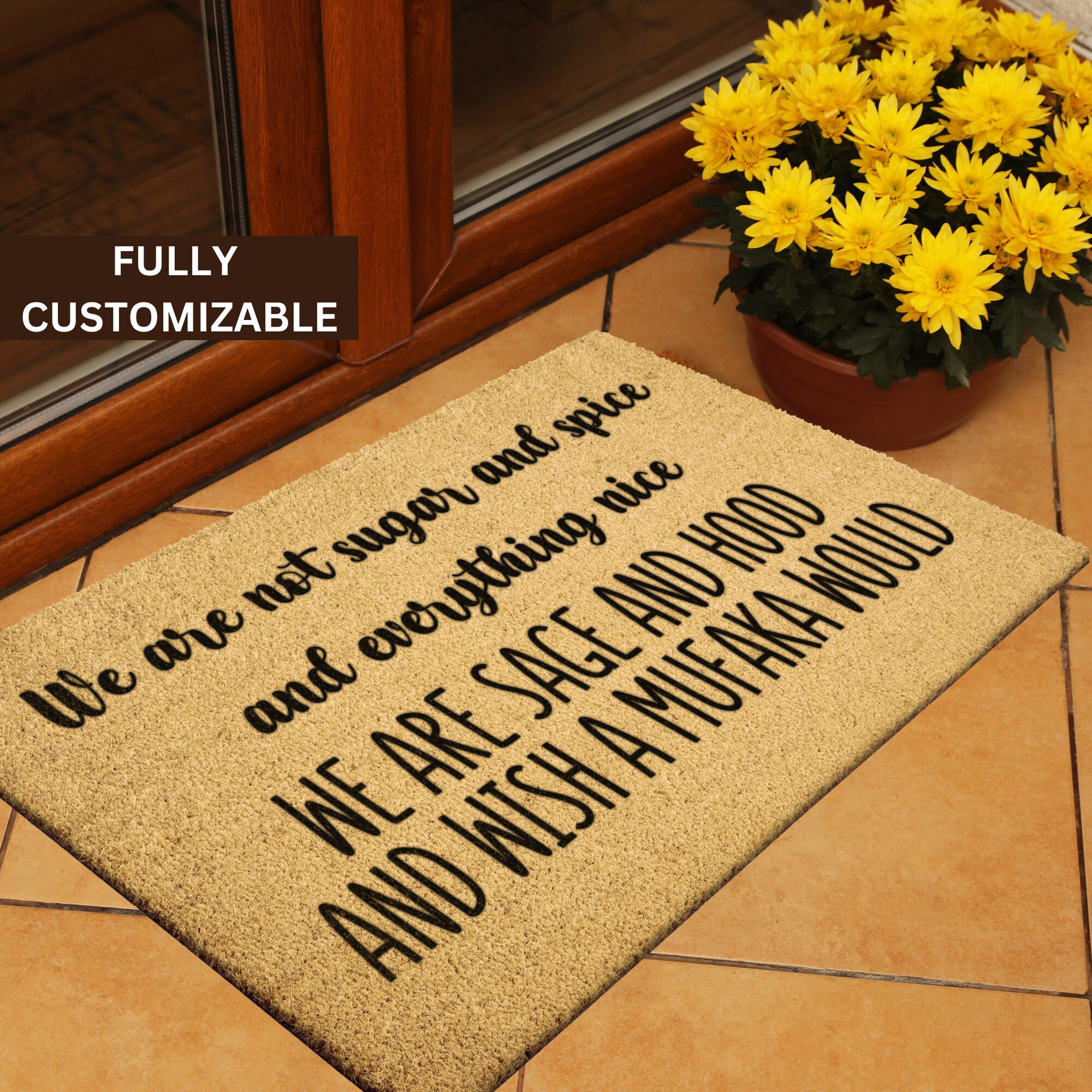 New Home Gift, Sage and Hood, Welcome Mat, Funny Doormat, Home Doormat ...