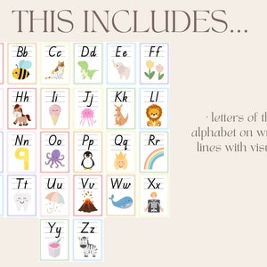 Classroom Literacy Alphabet Posters - Etsy