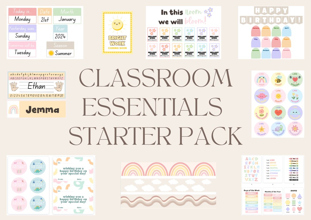 Classroom Essentials Starter Pack - Etsy