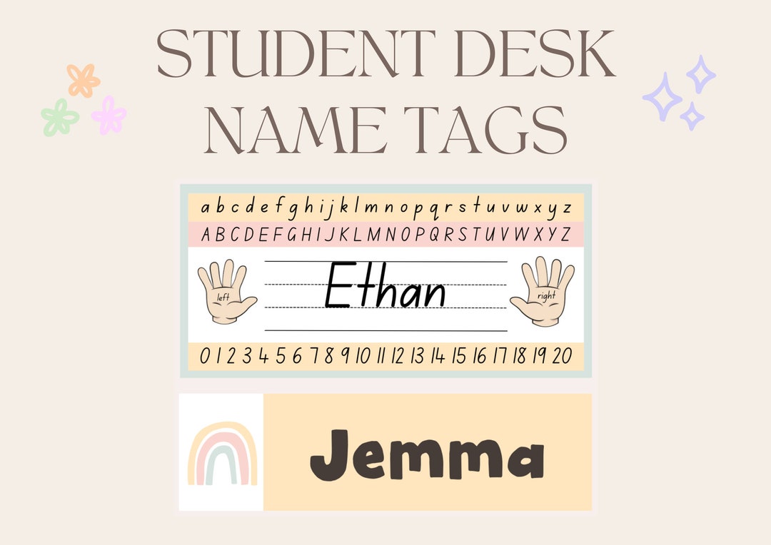 Student Desk Name Tags (upper and Lower Grades) - Etsy