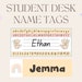 Student Desk Name Tags (upper and Lower Grades) - Etsy