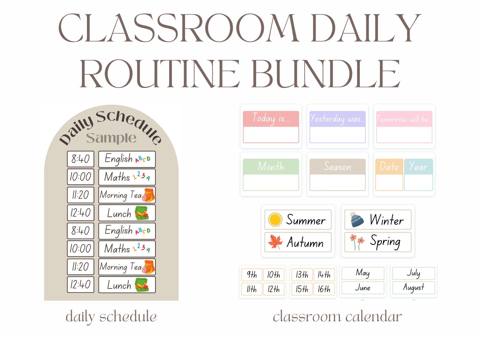 Classroom Daily Routine Bundle - Etsy