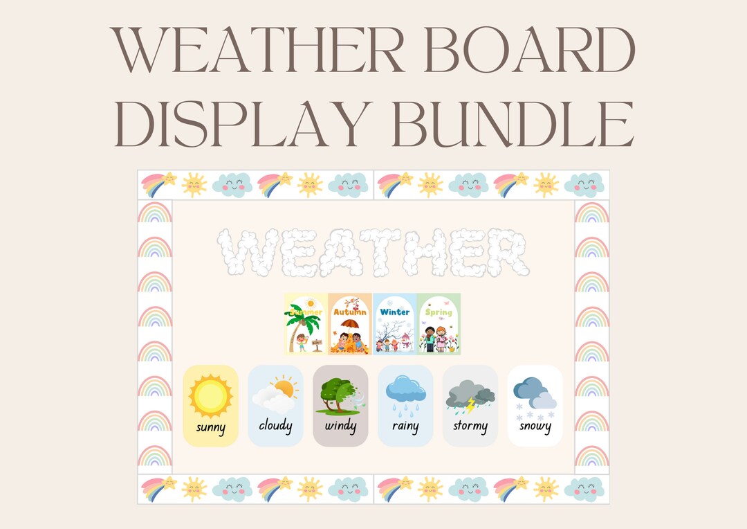 Weather Board Classroom Display Bundle - Etsy