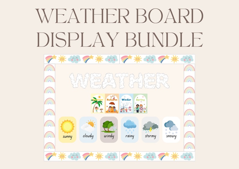 Weather Board Classroom Display Bundle - Etsy