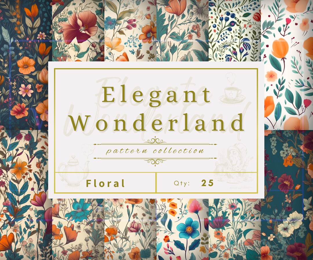 25 Seamless Floral Patterns for Personal and Small Business Use ...