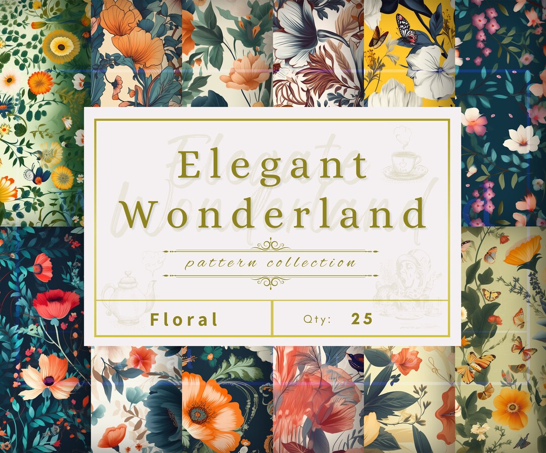 25 Seamless Floral Patterns for Personal and Small Business Use ...