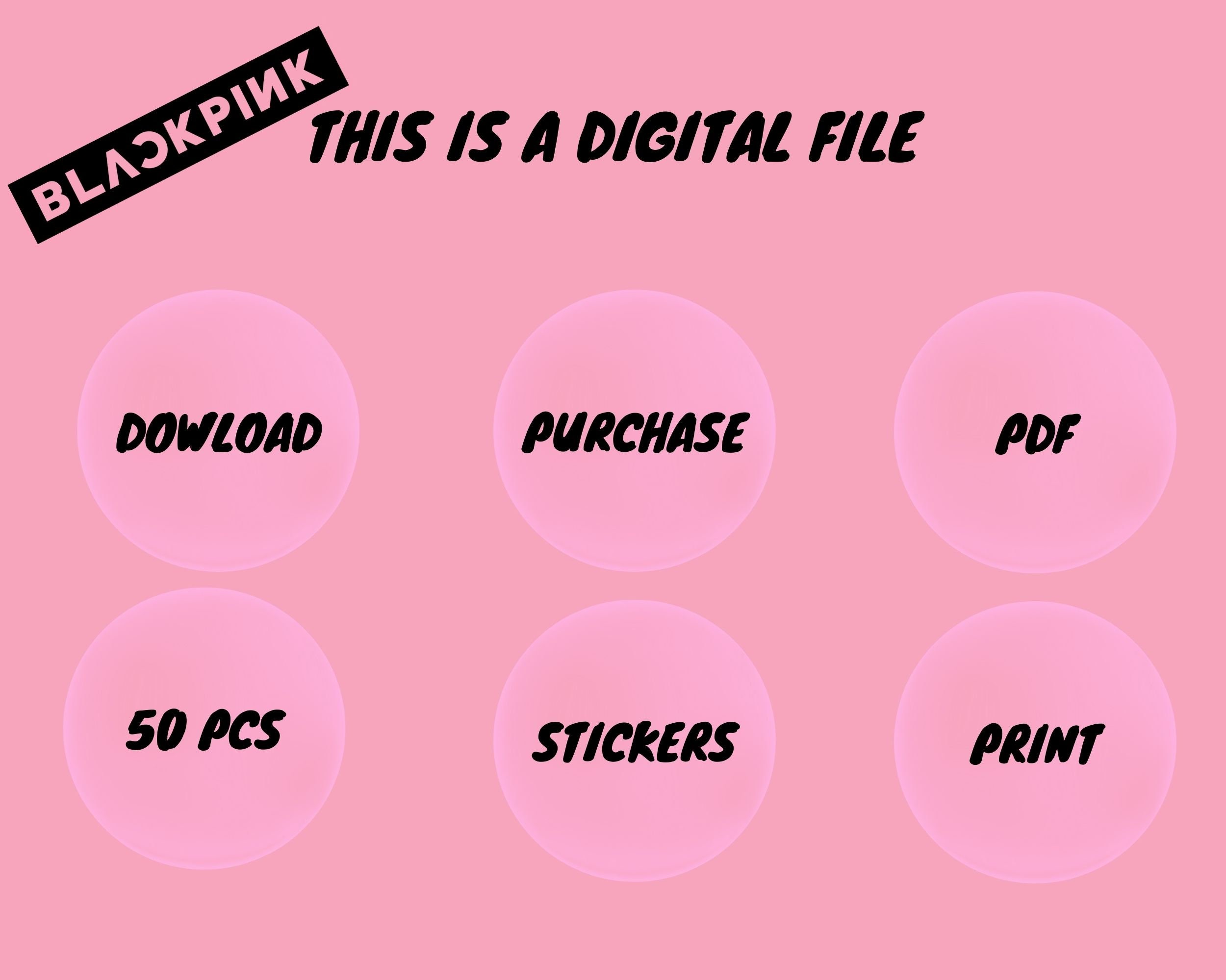 Blackpink Digital Stickers/ Printable Sticker /blackpink Logo / Blackpink Stickers/laptop ...