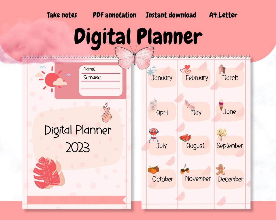 Digital Planner 2023 2024/ Digital Planner Dated Digital - Etsy