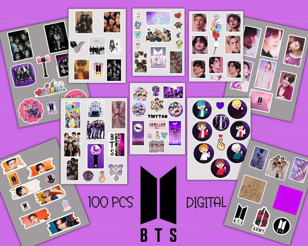 BTS Digital Stickers/ Printable Sticker BTS / BTS Logo / Kpop Stickers ...